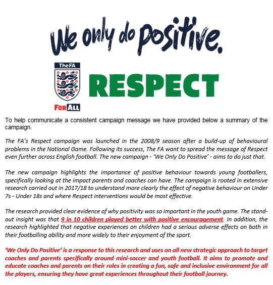 We Only Do Positive | Winwick Athletic FC – Nike Partner Club